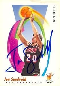 Jon Sundvold autographed Basketball Card (Miami Heat) 1991 Skybox #153 ...