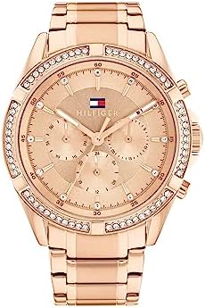 Tommy Hilfiger Analogue Multifunction Quartz Watch for Women with Rose ...