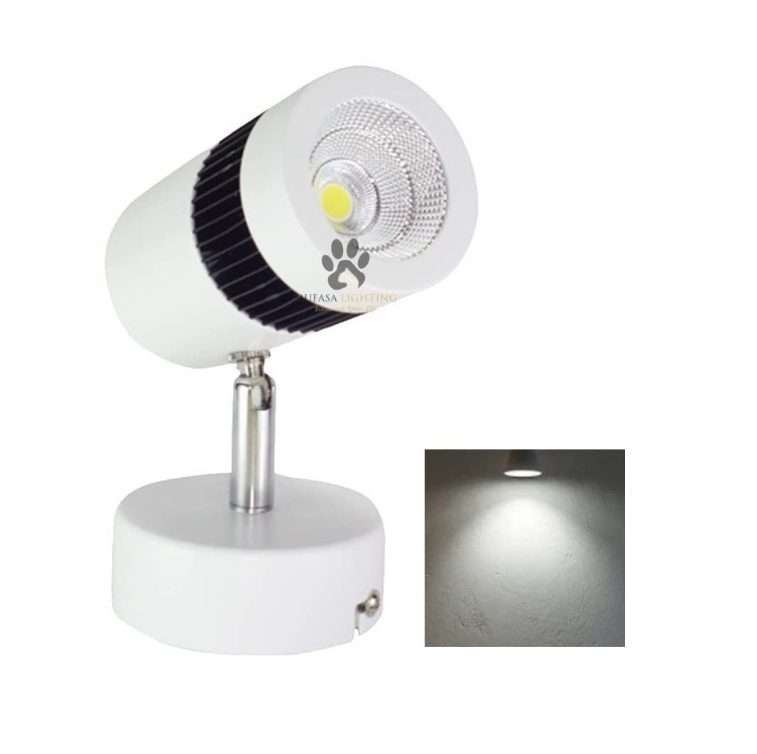 Mufasa 3 Watts White Body LED Spot Focus Wall Light- (White, Aluminium ...