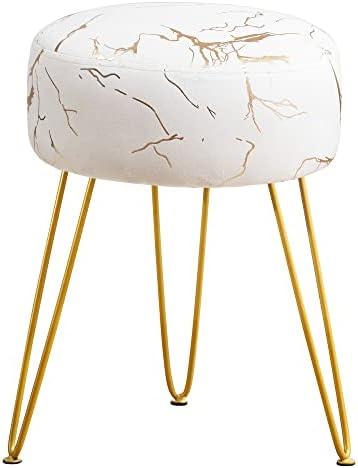 Amazon.com: LUE BONA Vanity Stool, Gold Vanity Stools for Makeup Room ...