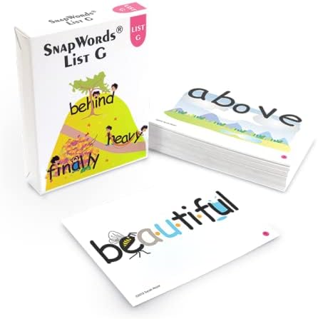 Amazon.com: SnapWords® List G Teaching Cards | Multisensory ...
