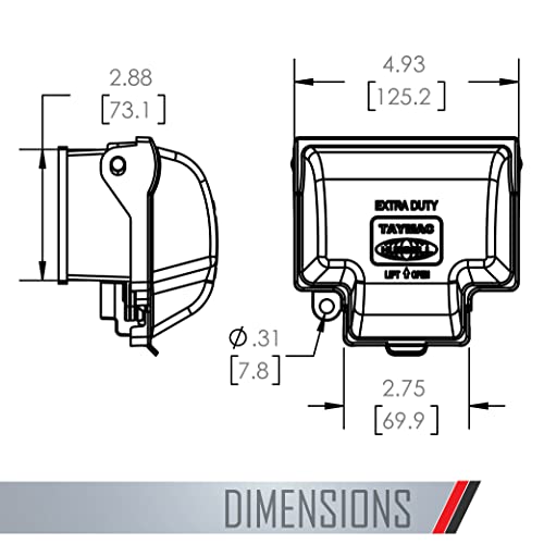 TayMac MX3300 One Gang Horizontal in Use Metal Weatherproof Receptacle ...