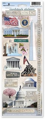 Amazon.com: Navy Peony Monumental Washington DC Travel Stickers (28 pcs ...