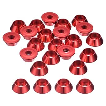 uxcell M5 Cone Cup Countersunk Washers, 20 Pcs Anodized Aluminum ...