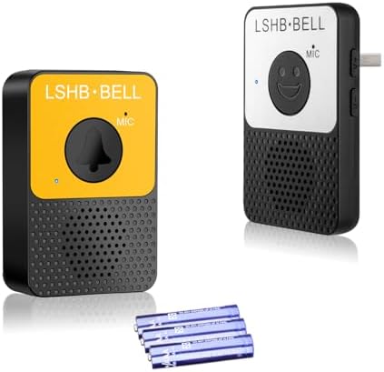 Doorbell Wireless Intercom Doorbells, Hands-Free 2 Way Audio, Battery ...