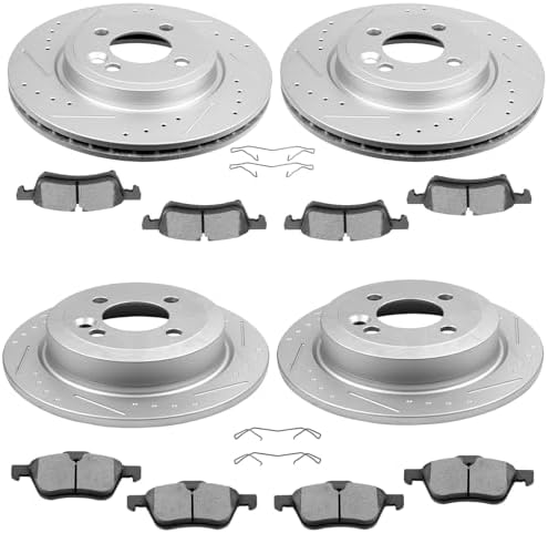 Amazon.com: SCITOO Brake Kits 4pcs Brake Discs Rotors and 8pcs Ceramic ...