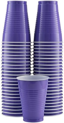 Amazon.com: Amscan New Purple Party Plastic Cups - 12 Oz. | 20 Purple ...