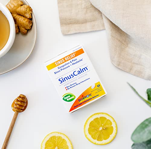 Boiron SinusCalm Tablets for Sinus Pain Relief, Runny Nose, Congestion ...