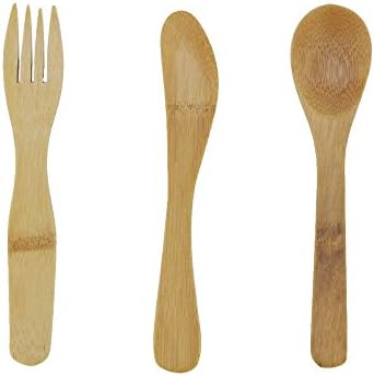 Amazon.com | BambooMN Organic Reusable Bamboo Cutlery Utensils Set ...