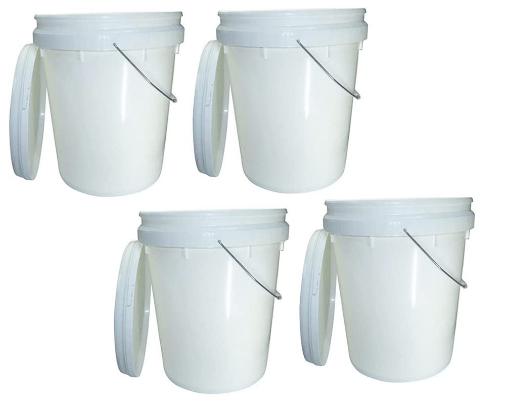 V L POLYMERS 20 Liter Unbreakable Empty Paint Bucket Set of 4 : Amazon ...