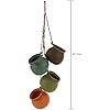 MyGift Dangling Multicolor Ceramic 4 Pot Set, Wall or Ceiling Mount ...