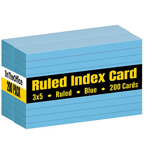 Snapklik.com : 1InTheOffice Blue Index Cards 3x5 Ruled