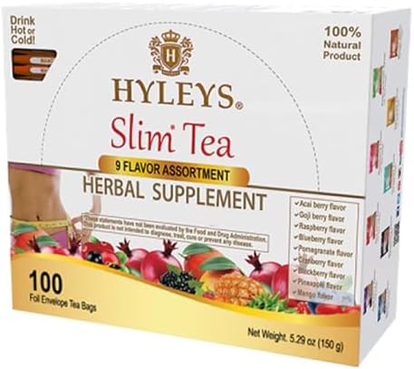 Amazon.com : HYLEYS Slim Tea 9 Flavor Assortment 100 Ct - Weight Loss ...