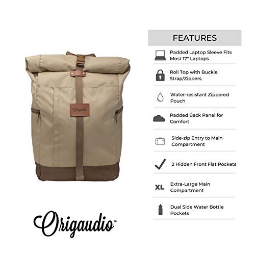 Origaudio El Dorado Roll Top Pack, Tan : Amazon.in: Fashion