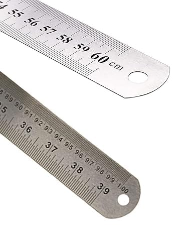 SURAKO COLLECTIONS 40 inch, 100 cm Stainless Steel Ruler Scale Long ...