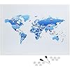 World Map, Magnetic whiteboard Maps to draw, pin and plan your travels ...