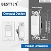[20 Pack] BESTTEN Single Pole Decorator Wall Light Switch with ...