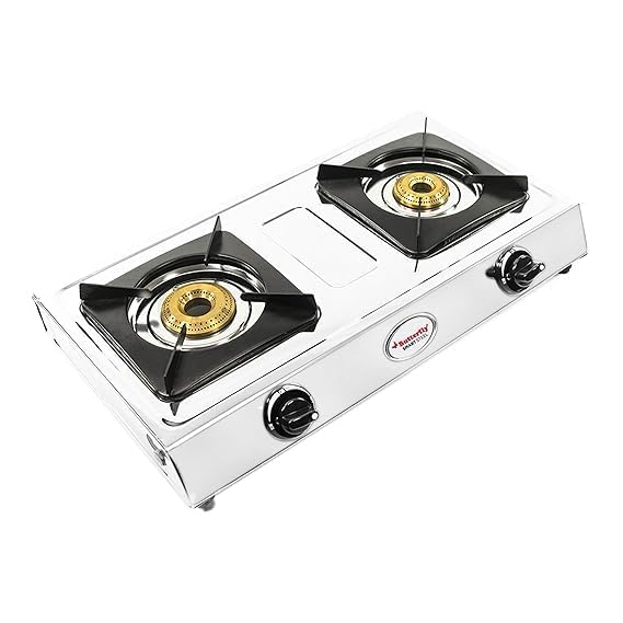 BTC Smart Stainless Steel Ace 2 Burner Manual Heating Element Gas Stove ...