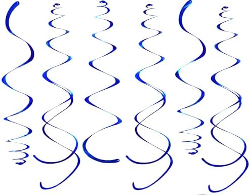 Amazon.com: 30 Pcs Blue Swirls Decorations Hanging Swirl Decorations ...