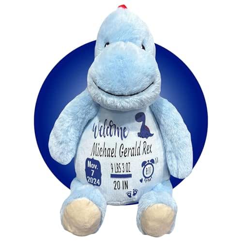 Amazon.com: Birth Stat Stuffed Animal - Birth Announcement Stuffed ...