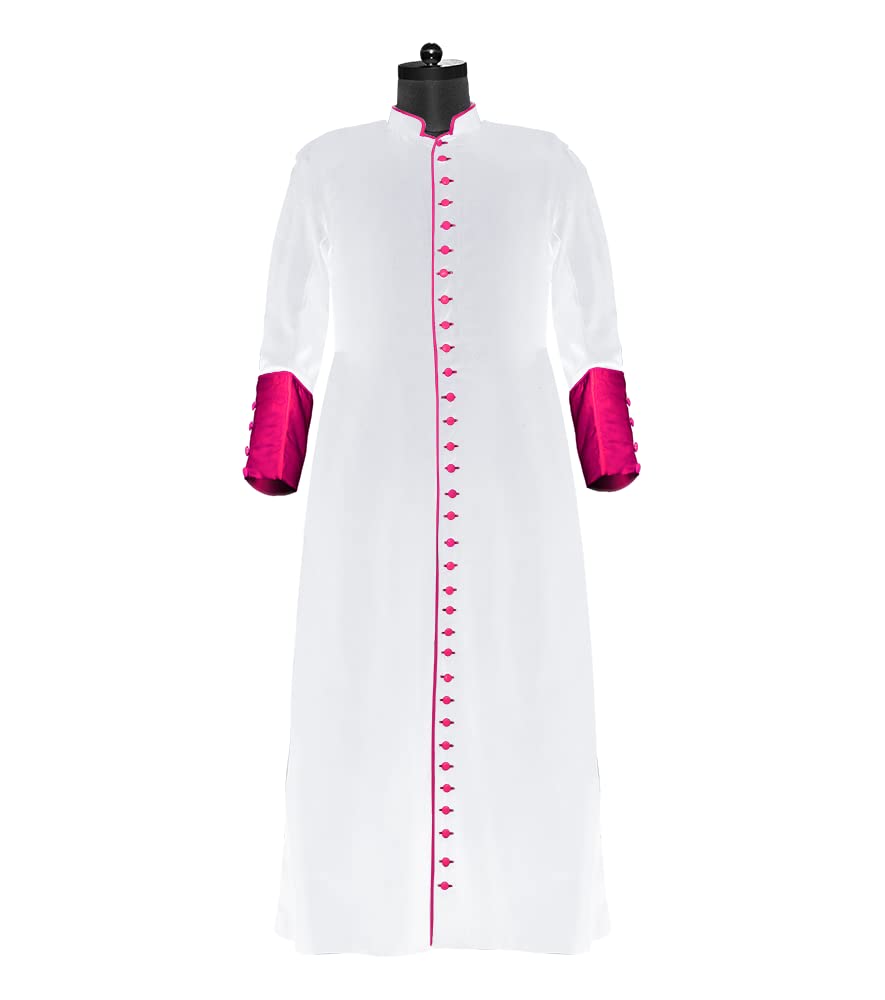 Buy Men's Medieval Priest Robe Clergy Roman Cassock Costume White Robe ...