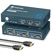 Amazon.com: Steetek 2 Monitors 2 Computers KVM Switch USB 3.0, 4K@60Hz ...
