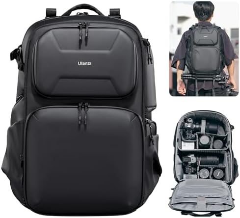 ULANZI BP10 Hard Shell Cámara Mochila, Negro 35L profesional ...