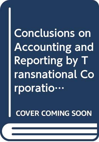 Buy Conclusions on Accounting and Reporting by Transnational ...