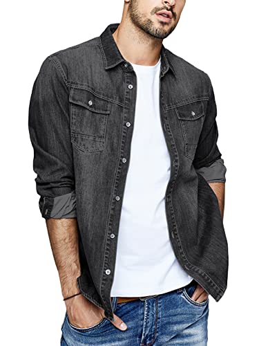 Graues Jeanshemd