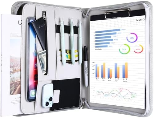 ProCase A4 Schreibmappe PU Kunstleder Konferenzmappe Portfolio mit ...