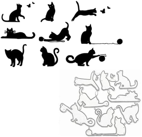 Amazon.com: Welink 6pcs Black Cats Looking Out of The Corner ...