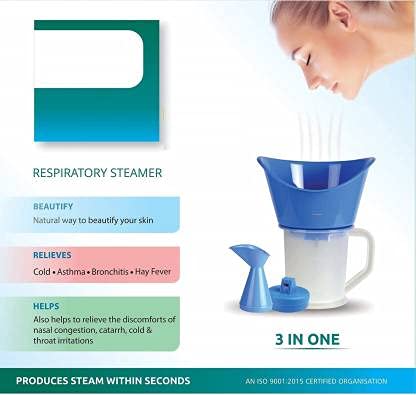 Buy SHIBU 3 in 1 Face, Nose, Cough Steamer Plastic Steam Vaporizer, Nozzle Inhaler, Facial Sauna ...