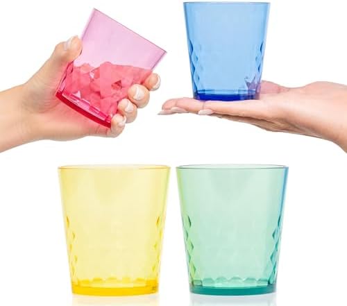 Amazon.com | SCANDINOVIA - 8 Oz Unbreakable Cups - Vibrant Acrylic ...