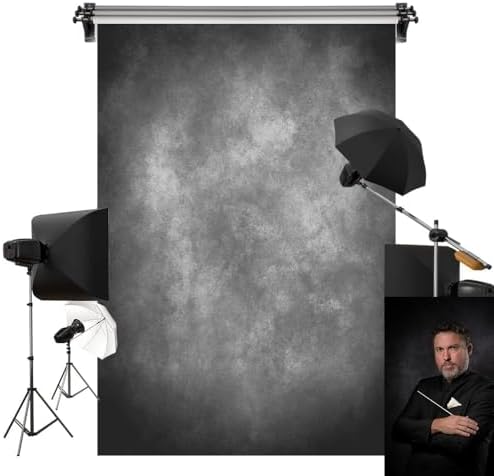 Amazon.com : Vintage Backdrop Grey Photo Backdrop Light Grey ...