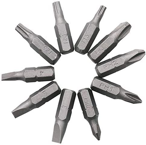 Fixinus 10 Piece Screwdriver Bits L-Shape Extension, 1/4 Inch Hex ...