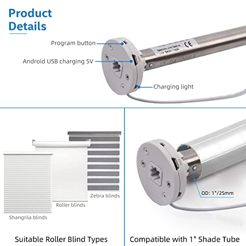 Snapklik.com : Rechargeable Roller Blinds Motor For 17/25 Mm Tube, Mini ...