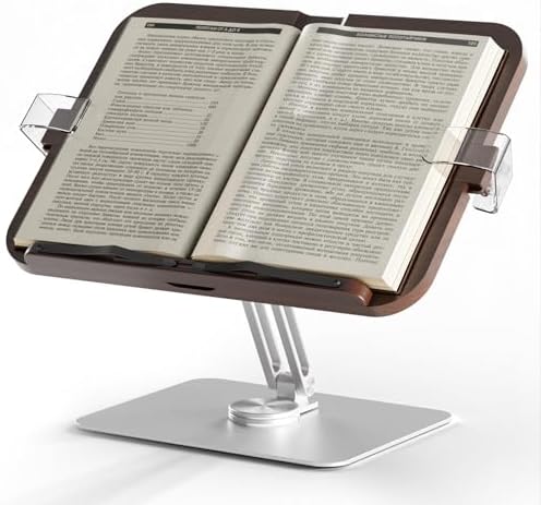 Amazon.com : Adjustable Acrylic Book Stand for Reading, UPERGO Book ...