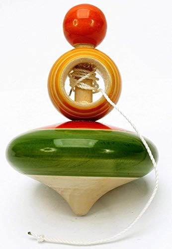 Buy Simple Days Wooden Spinning Tops - Self Winding Pull String Top ...
