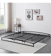 Amazon.com: IDEALHOUSE Low Bed Frame Full Size, 6 Inch Heavy Duty Metal ...