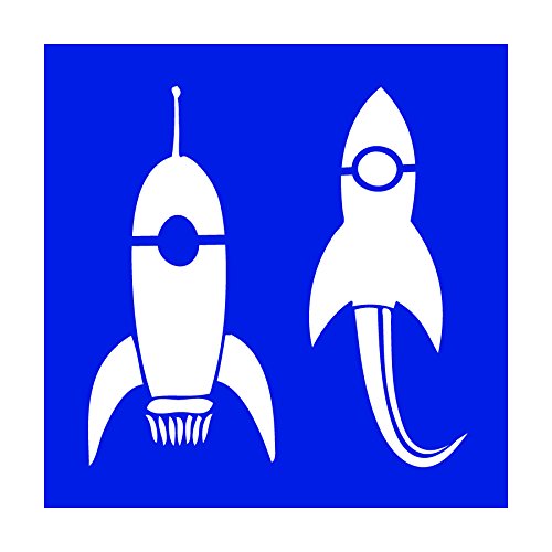 Amazon.com : Auto Vynamics - Stencil-Space-Rockets - Pair of Rockets ...