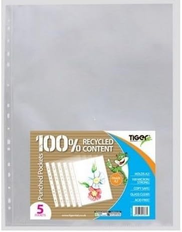 A5 A4 A3 A2 A1 Punch Punched Pockets Filing Clear Display Sleeves Ring ...