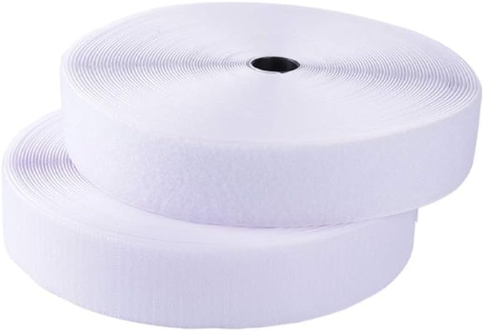 Desiderio Non Adhesive Hook & Loop Tape/Velcro Tape (2M*25mm, White ...
