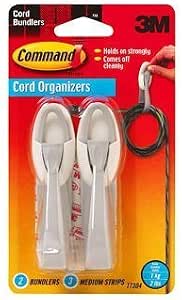 Command® Cord Cable Bundler x 2 with Command® Strips - Upto 32mm ...