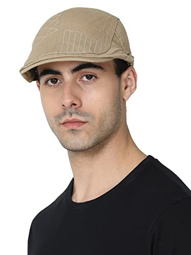 Buy FabSeasons Casual Cotton Golf Flat Caps & Hats for Mens Beige at ...