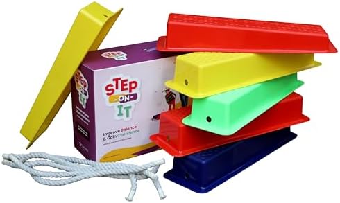 Step-On-It! Balance Beams for Kids, 6 Connectable Logs to Improve ...