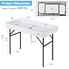 Amazon.com: KOTEK Folding Ice Cooler Table with Matching Skirt & Drain ...