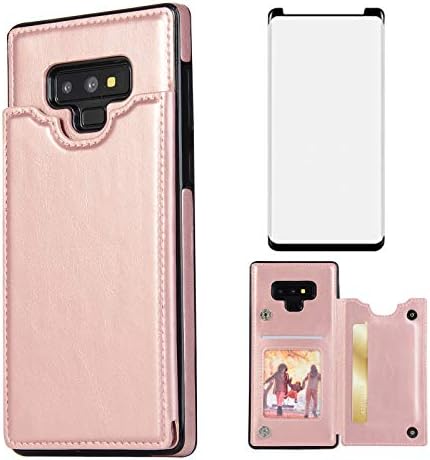 Amazon.com: Samsung Galaxy Note 9 Green Leather Wallet Case with ...