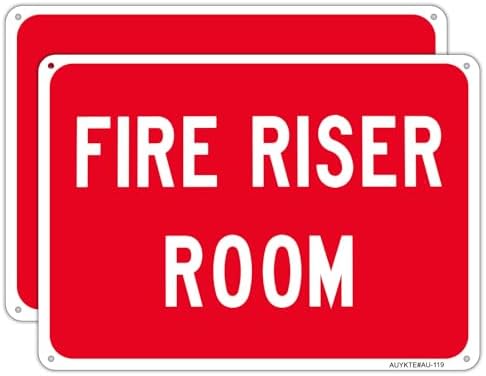Amazon.com: Fire Riser Room Sign 2 Pack, 10x7 inches, Rust Free .040 ...