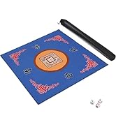 Amazon.com: GUSTARIA Mahjong Mat,31.5"x31.5" Blue Rubber Anti-Slip ...