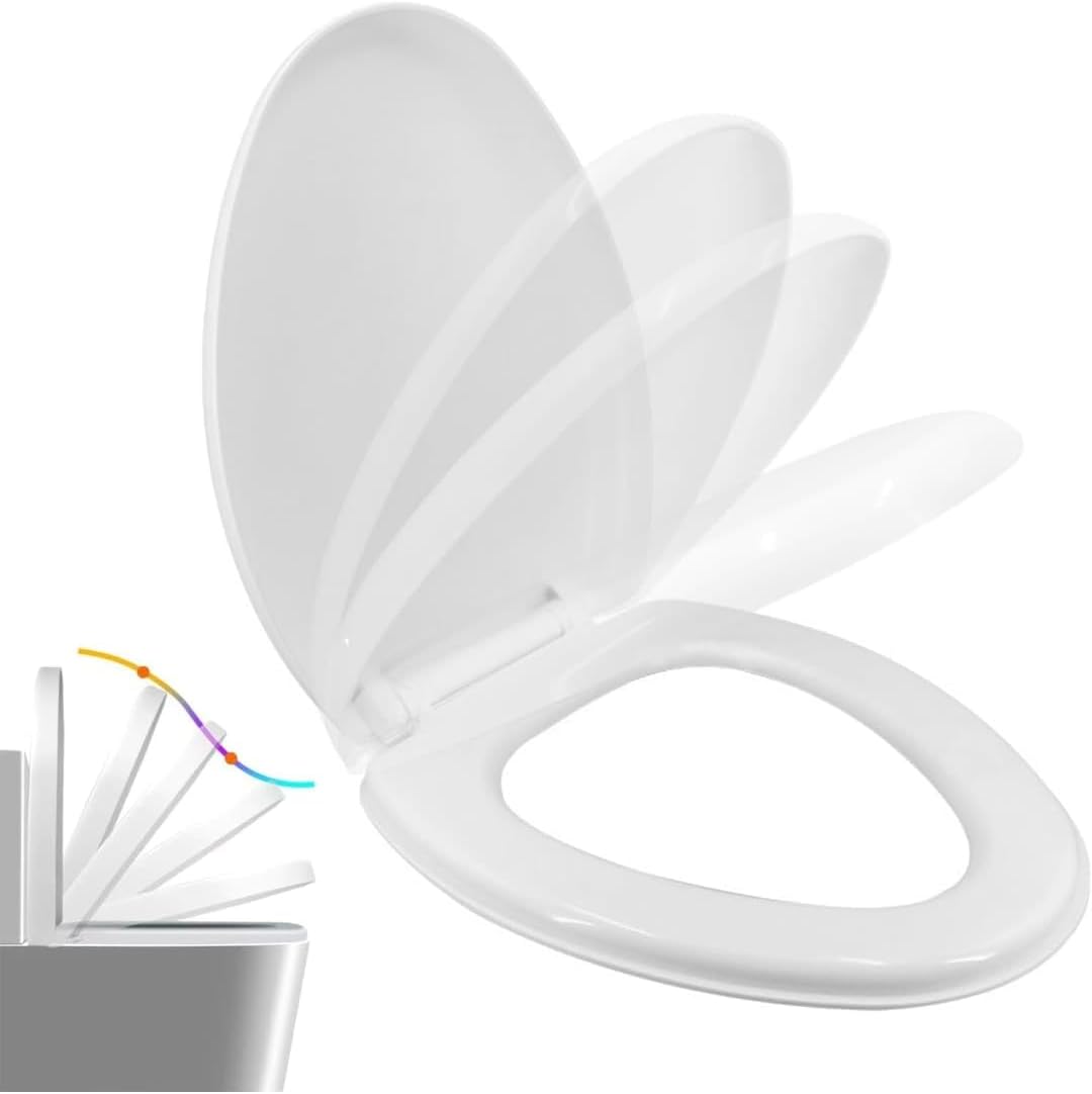 Grinyel B1041,Asiento elongado de inodoro con cierre lento, Asiento WC ...